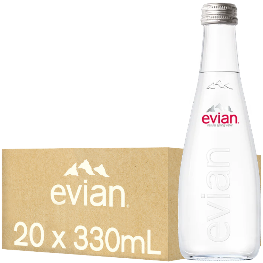 Evian Water (Glass Bottle) 20x330ml – Wine Not HKG